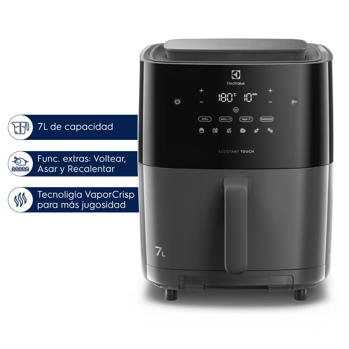 Freidora de Aire Electrolux Expert VaporCrisp EAF180 7L | Cetrogar